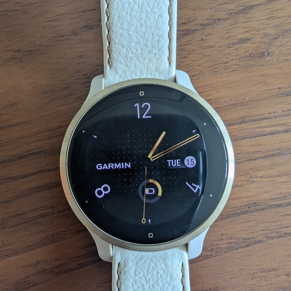 garmin | Wearables | Garmin White Smartwatch With Gold Accents | Poshmark